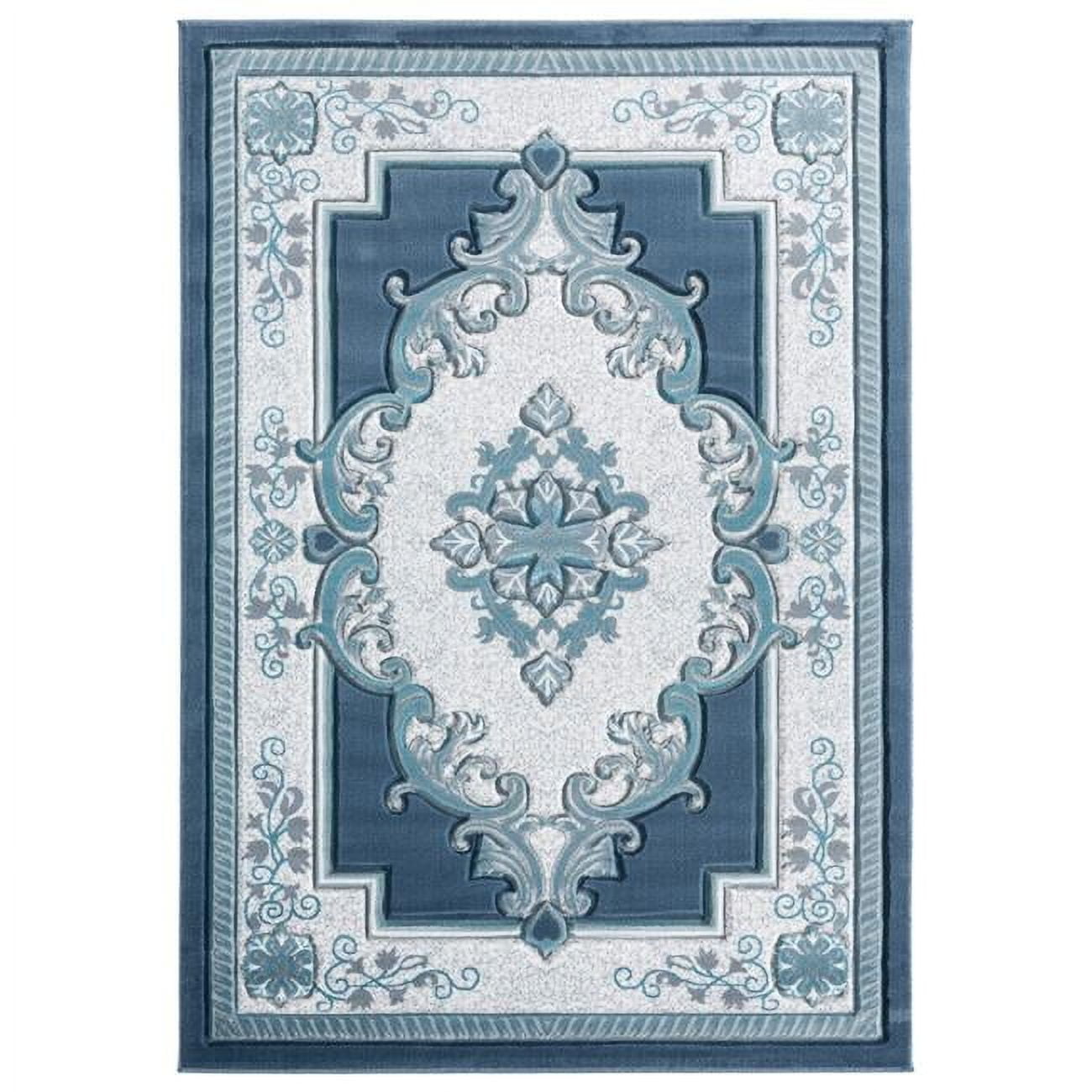 2 ft. 7 in. x 4 ft. 2 in. Bristol Fallon Aqua Rectangle Rug - Walmart.com