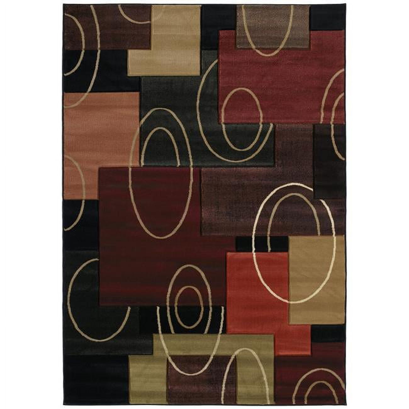 2 ft. 7 in. x 4 ft. 2 in. Contours Cha Cha Accent Rug, Onyx - Walmart.com
