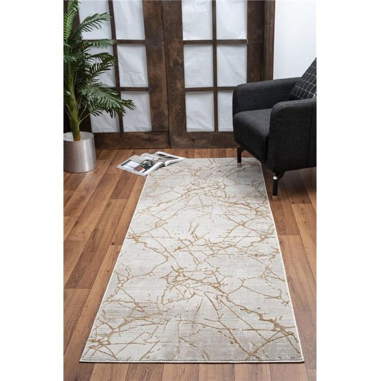 2 ft. 7 in. x 7 ft. 3 in. Concepts Abstract Machine Made Runner Rug ...