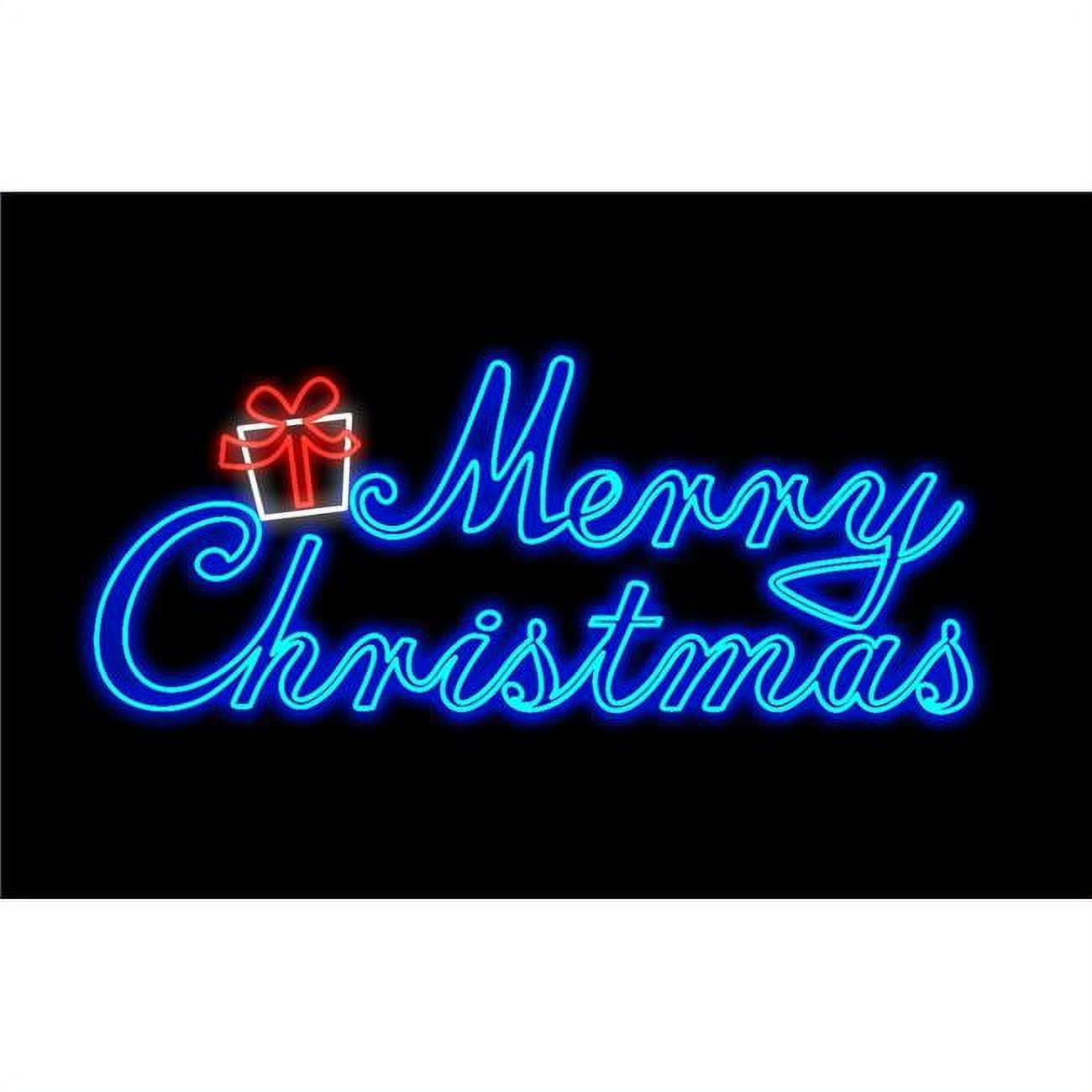 2 ft. LED Merry Christmas Sign, Blue - Walmart.com