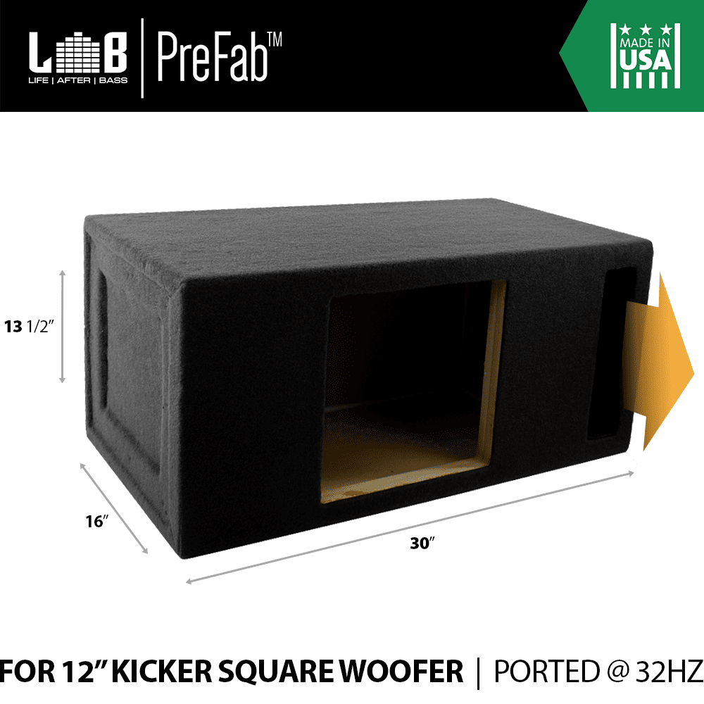 2 ft Ported MDF Enclosure Box for Kicker 12" SoloBaric L7 L7S L7R L7T S12L7 Sub - Walmart.com