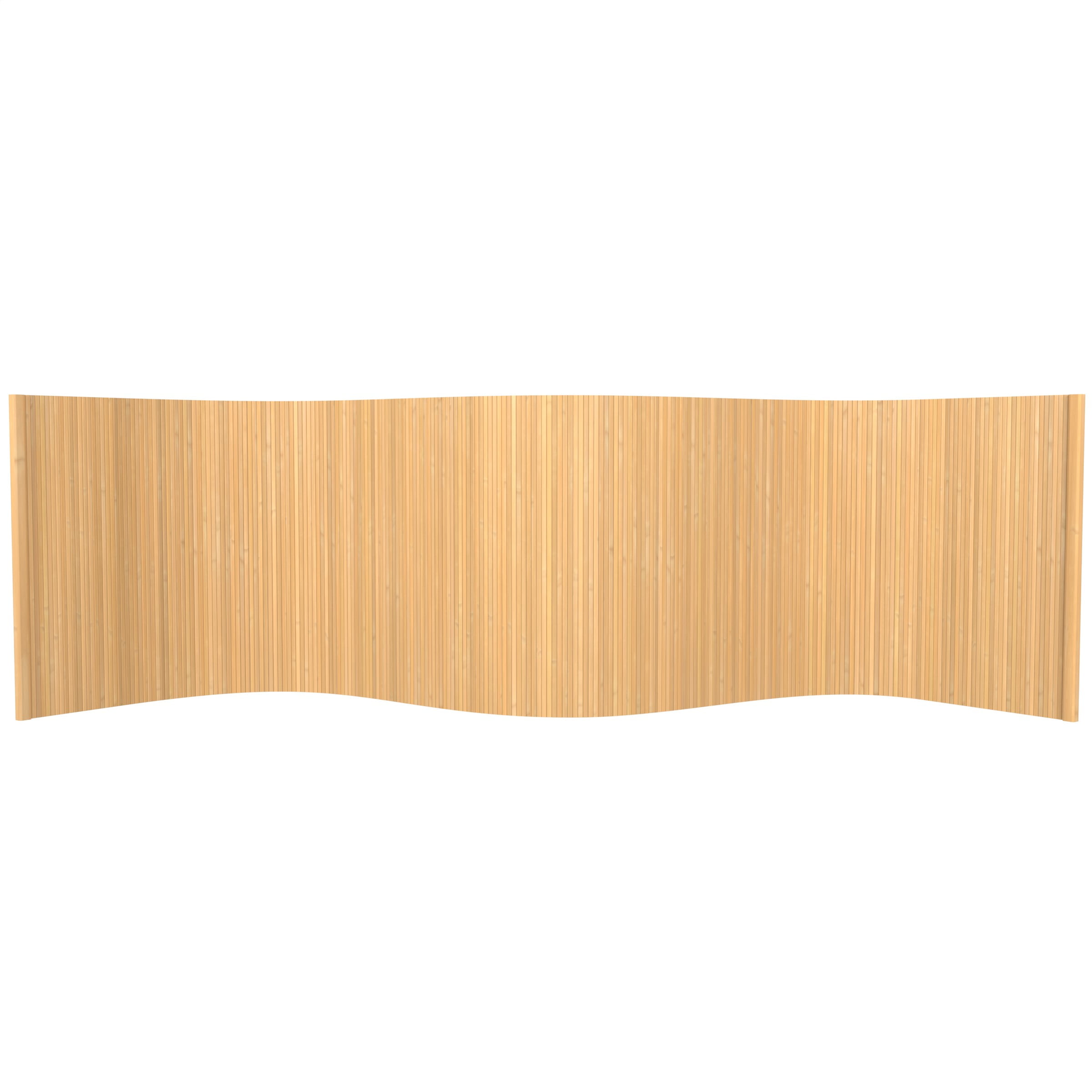 2 ft. Bamboo Wave Screen Honey Room Divider - Tabletop/Desktop ...