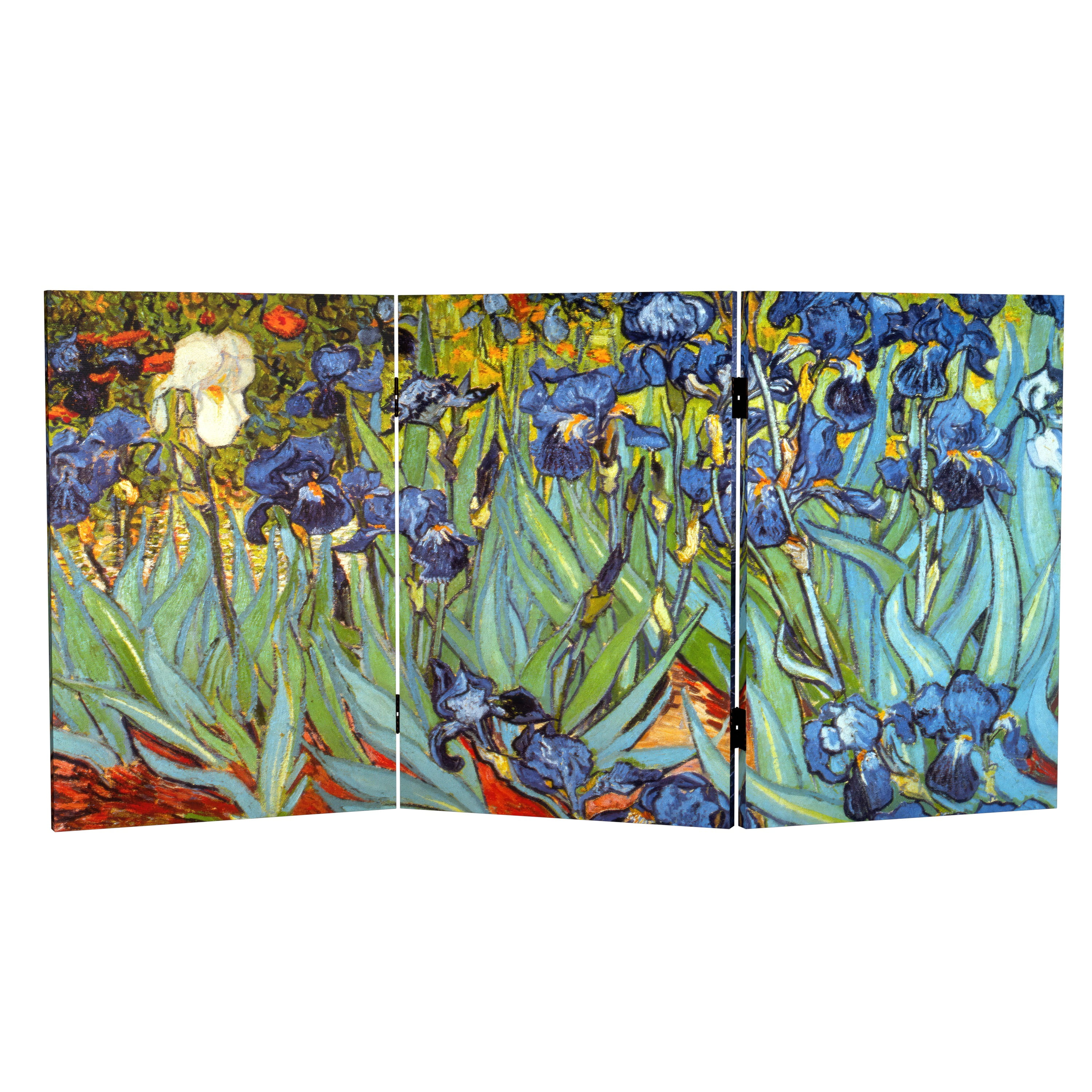 Red Lantern 2 ft. Short Double Sided Works of Van Gogh Canvas Folding ...
