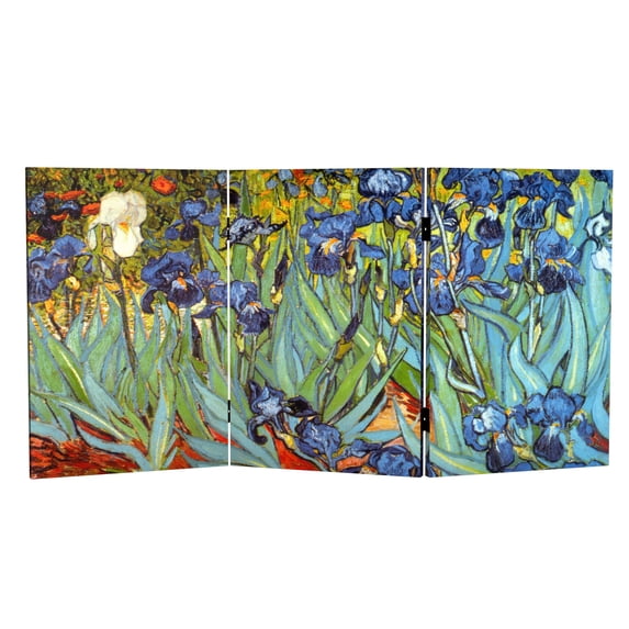 Red Lantern 2 ft. Short Double Sided Works of Van Gogh Canvas Folding ...