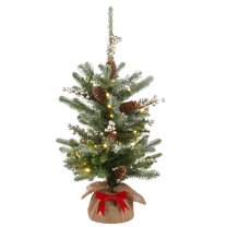 National Tree Company's 4ft Christmas Artificial Pre-Lit Xmas Tinsel ...