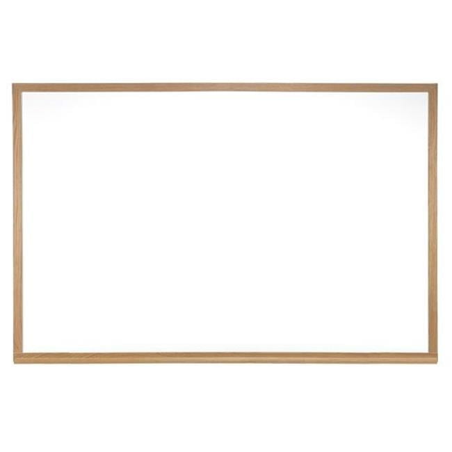 2 ft. x 3 ft. Wood Frame Porcelain Magnetic Markerboard - 1 Marker and ...