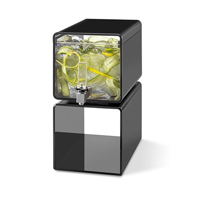 2 gal Acrylic Beverage Dispenser Lucid Cuboid, Black - Walmart.com