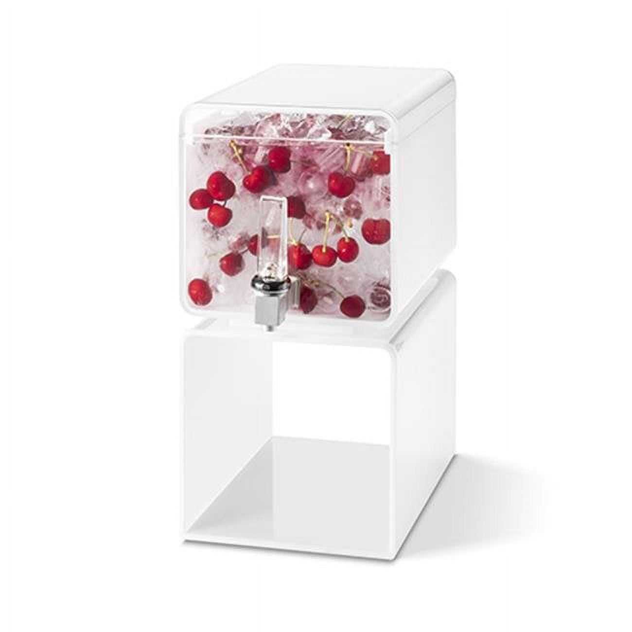 2 gal Acrylic Beverage Dispenser Lucid Cuboid, White - Walmart.com