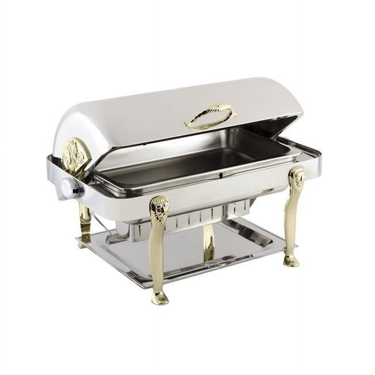2 gal Stainless Steel Rectangular Chafer with Brass Lion Leg - Walmart.com