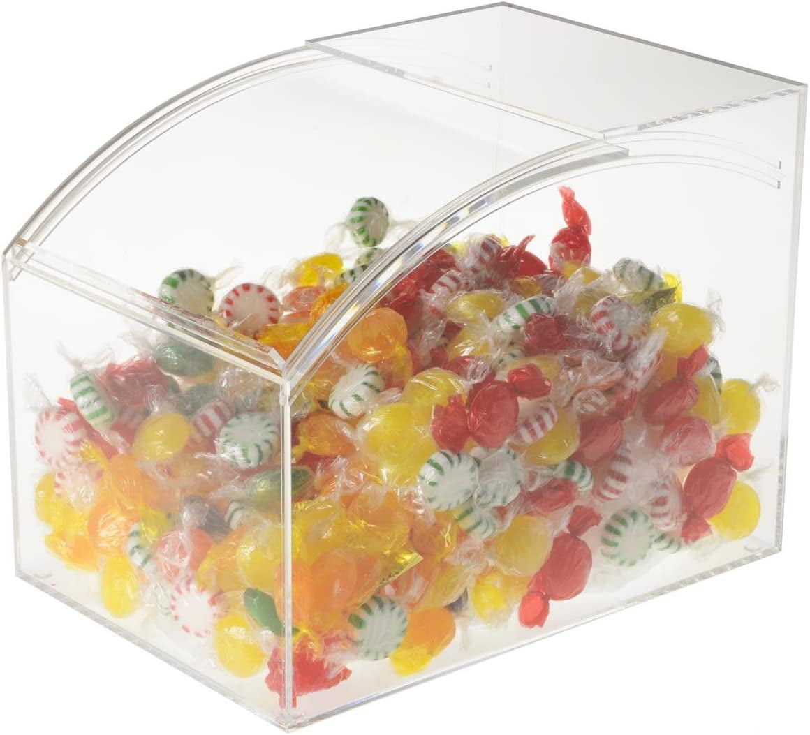 2-gallon Bulk Food Bin for Counters, Clear Acrylic Candy Dispenser with ...