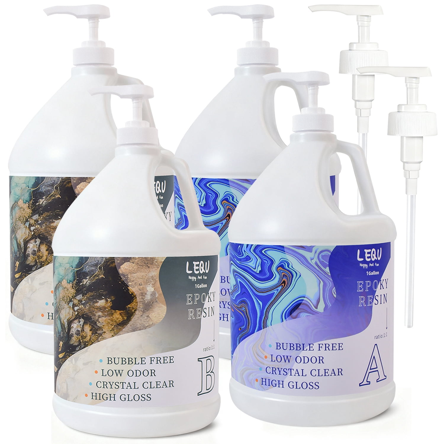 2-gallon Crystal Clear Epoxy Resin Kit | Large capacity, no bubbles ...