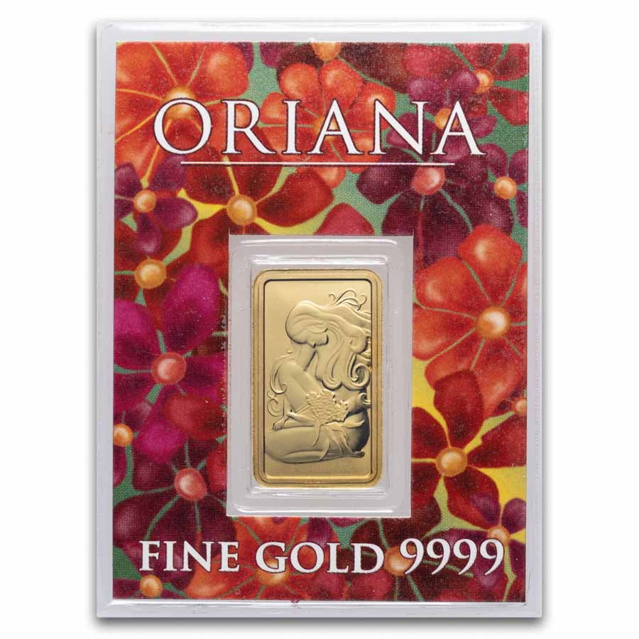2 gram Gold Bar - Perth Mint Oriana (In Assay) - Walmart.com