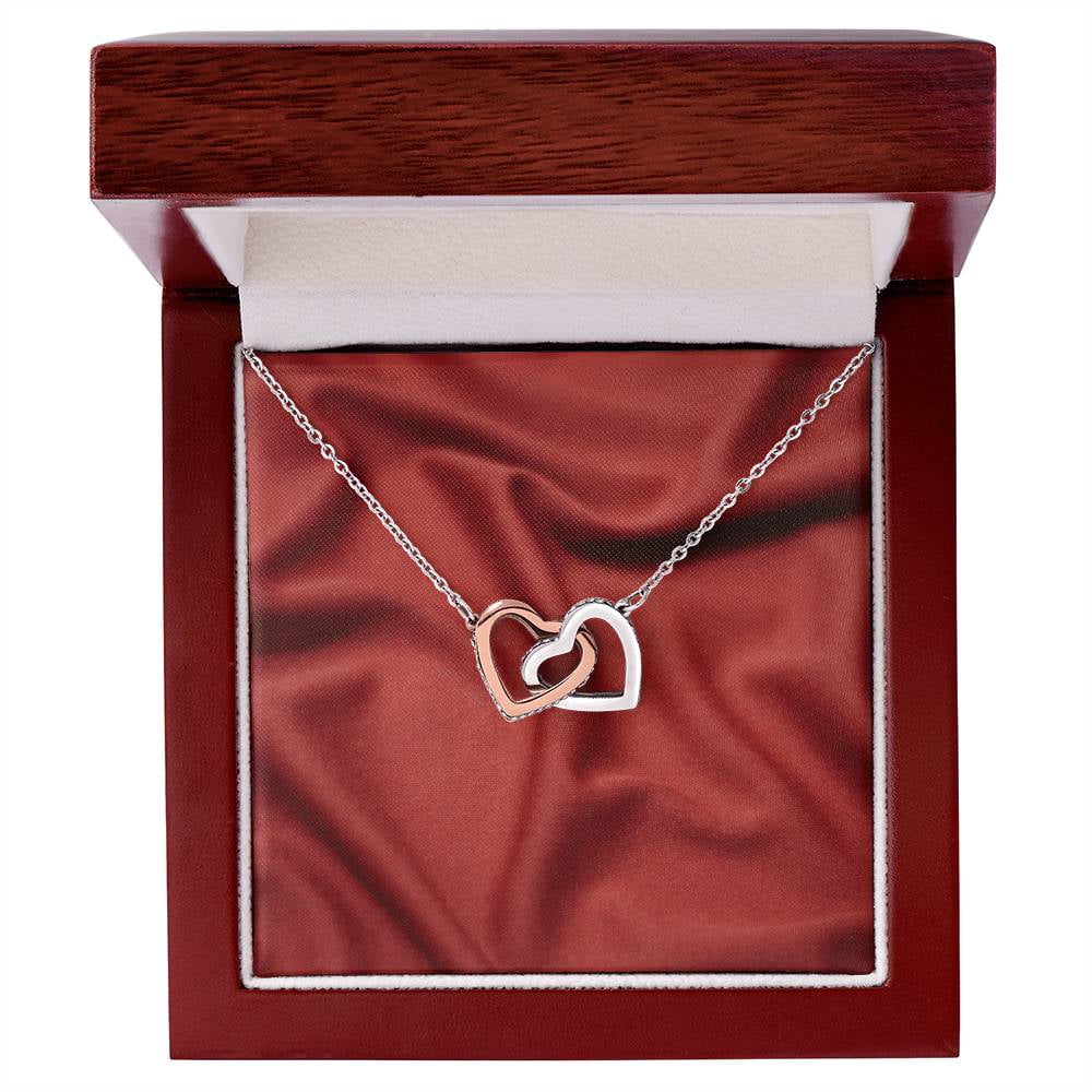 2 hearts test, Interlocking Hearts Necklace, 14K White Gold/ 18K Yellow ...
