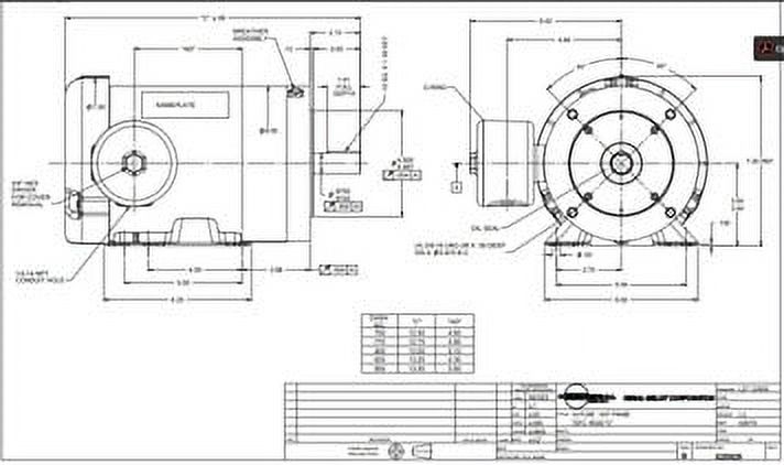 2 hp 1800 RPM 145TC Frame TEFC 208-230/460 Volts Stainless Steel Leeson ...