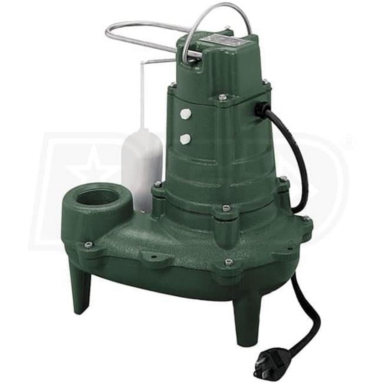 2 in. 0.5 HP Cast Iron Sewage Pump with 25 ft. Cord Vertical Float ...