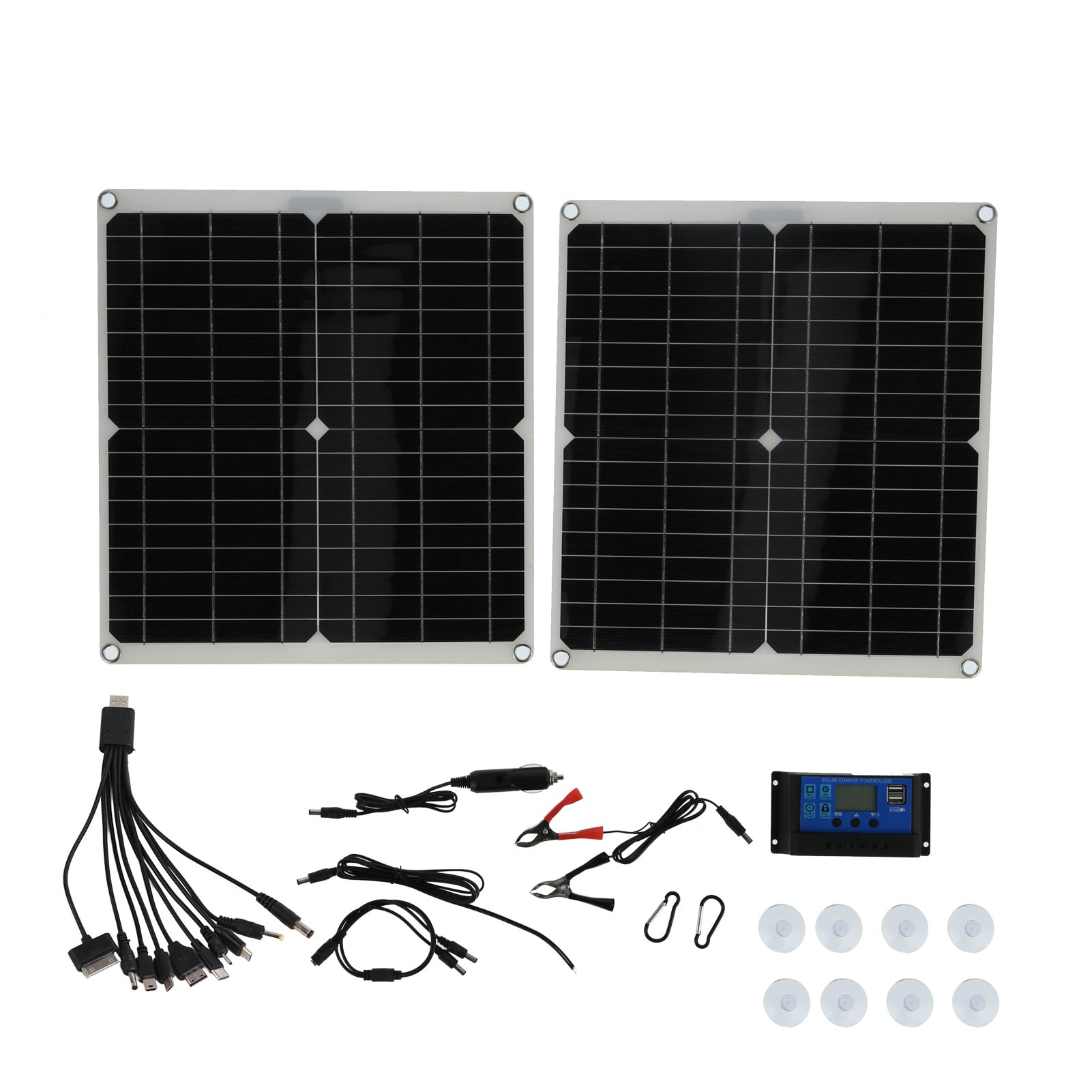 2-in-1 20V Photovoltaic Power System 25W Solar Panel Pair with 10A ...