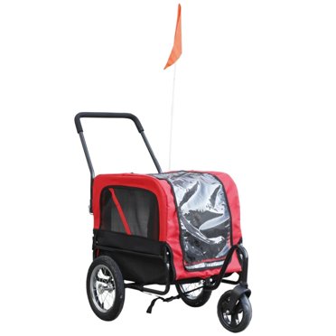 Free Shipping! SKYSHALO Pet Bicycle Trailer & Stroller Dog Cat Bike Carrier 66 lbs Water ...