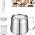 2-in-1 304 Stainless Steel Multifunctional Oil Strainer Pot, Large ...