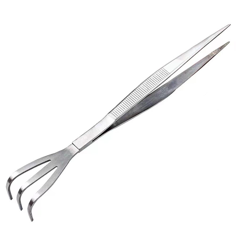 2-in-1 304 Stainless Steel Root Rake With Bonsai Tweezers With ...
