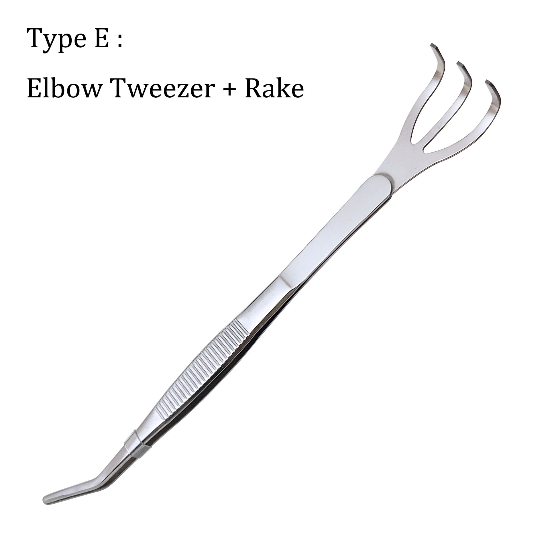 2-in-1 304 Stainless Steel Root Rake with Bonsai Tweezers with ...