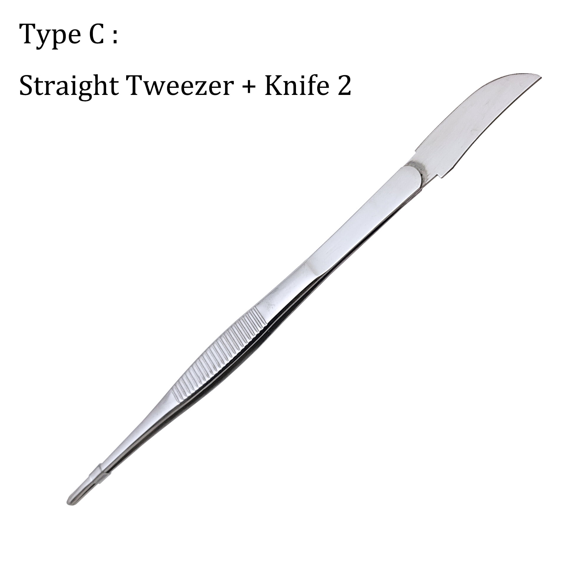 2-in-1 304 Stainless Steel Root Rake with Bonsai Tweezers with ...