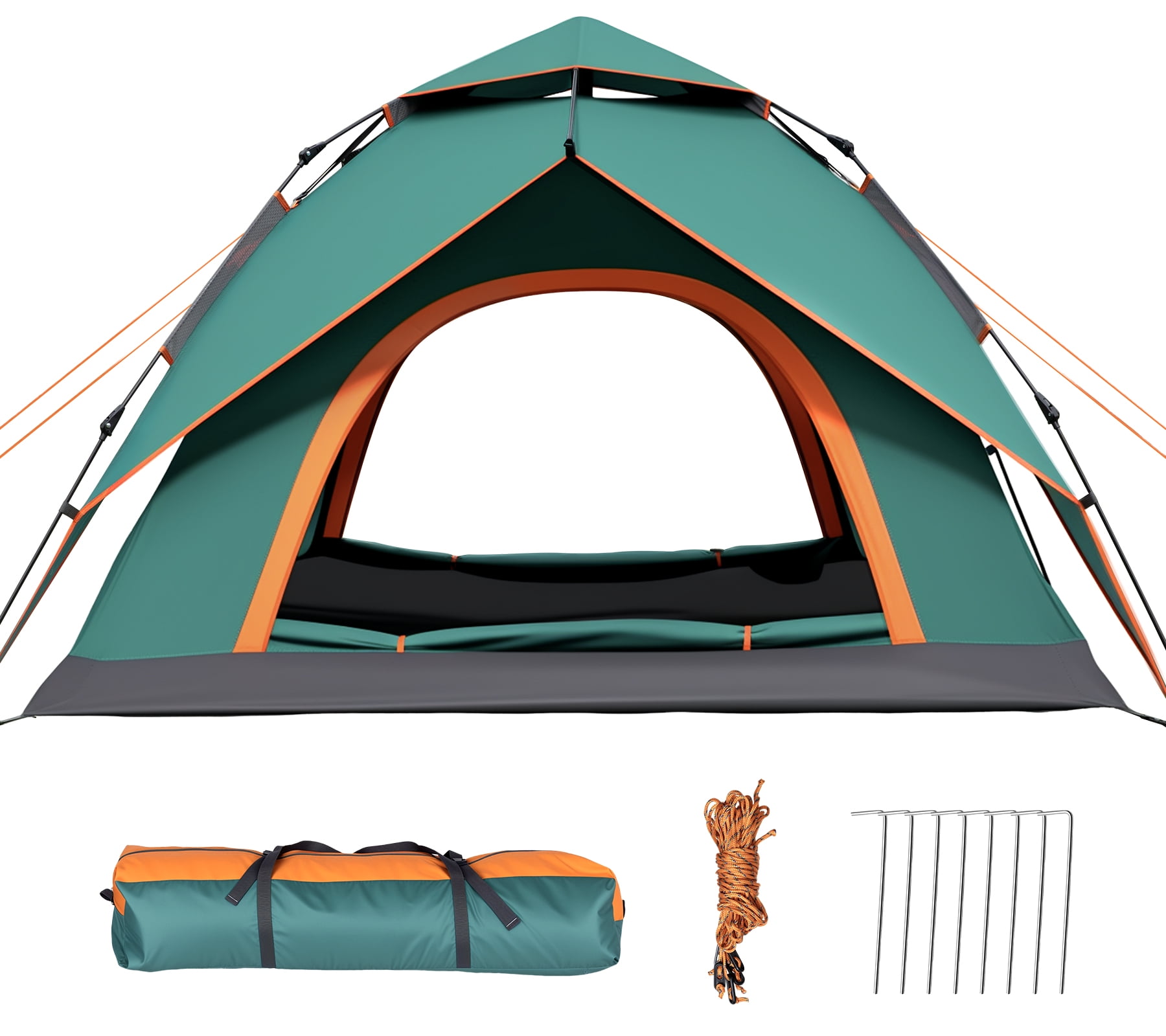 Fenbeli 4 Person 2-in-1 Instant Pop-Up Camping Tent with Detachable ...