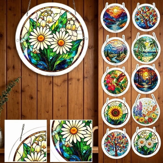 2-in-1 Acrylic Puzzle Suncatcher – DIY Stained Glass Window Hanging, UV ...