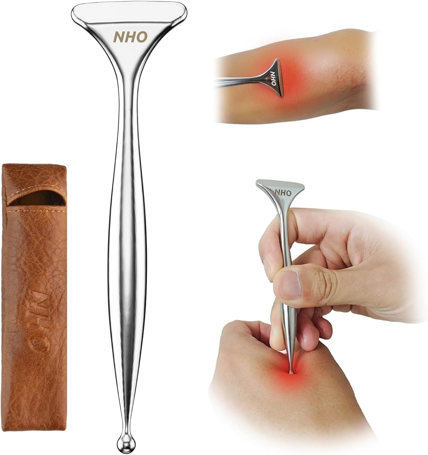 2-in-1 Acupuncture Pen,Fascia Blaster for Pain Relief, Stainless Steel ...