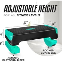 MADOG 38'' Exercise Aerobic Step Platform, Adjustable Height Aerobic ...