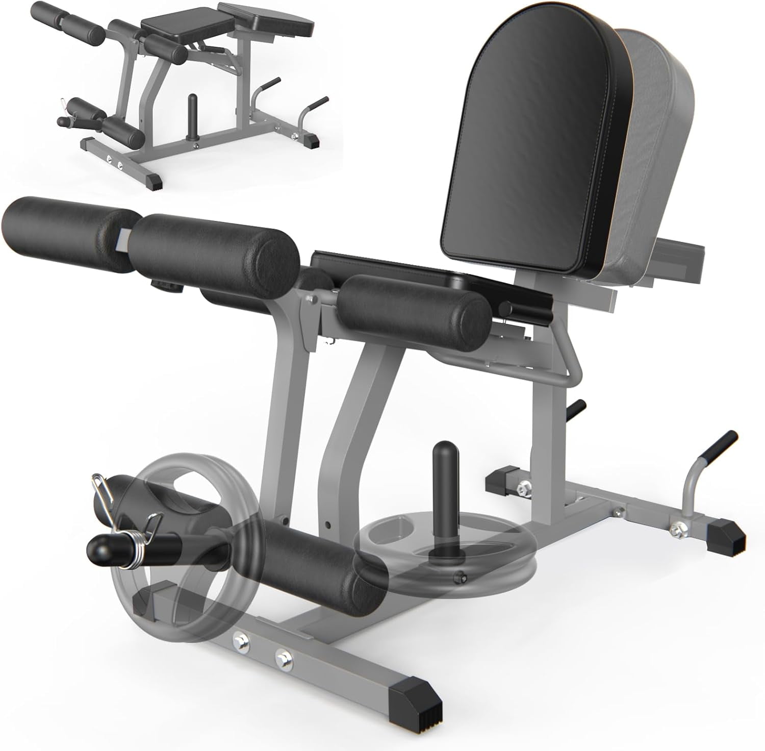 2-in-1 Adjustable Leg Extension and Curl Machine, Easy Transition ...