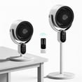 2-in-1 Air Circulator Fan, Remote Control with 3 Speeds, 12H Timer ...