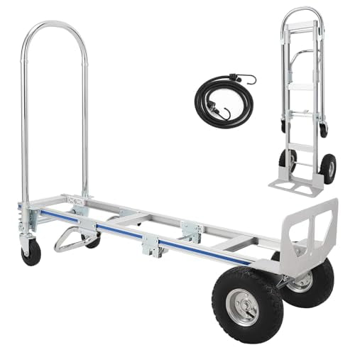 2-in-1 Aluminum Folding Hand Truck Dolly, 770lbs Load Dolly Cart ...