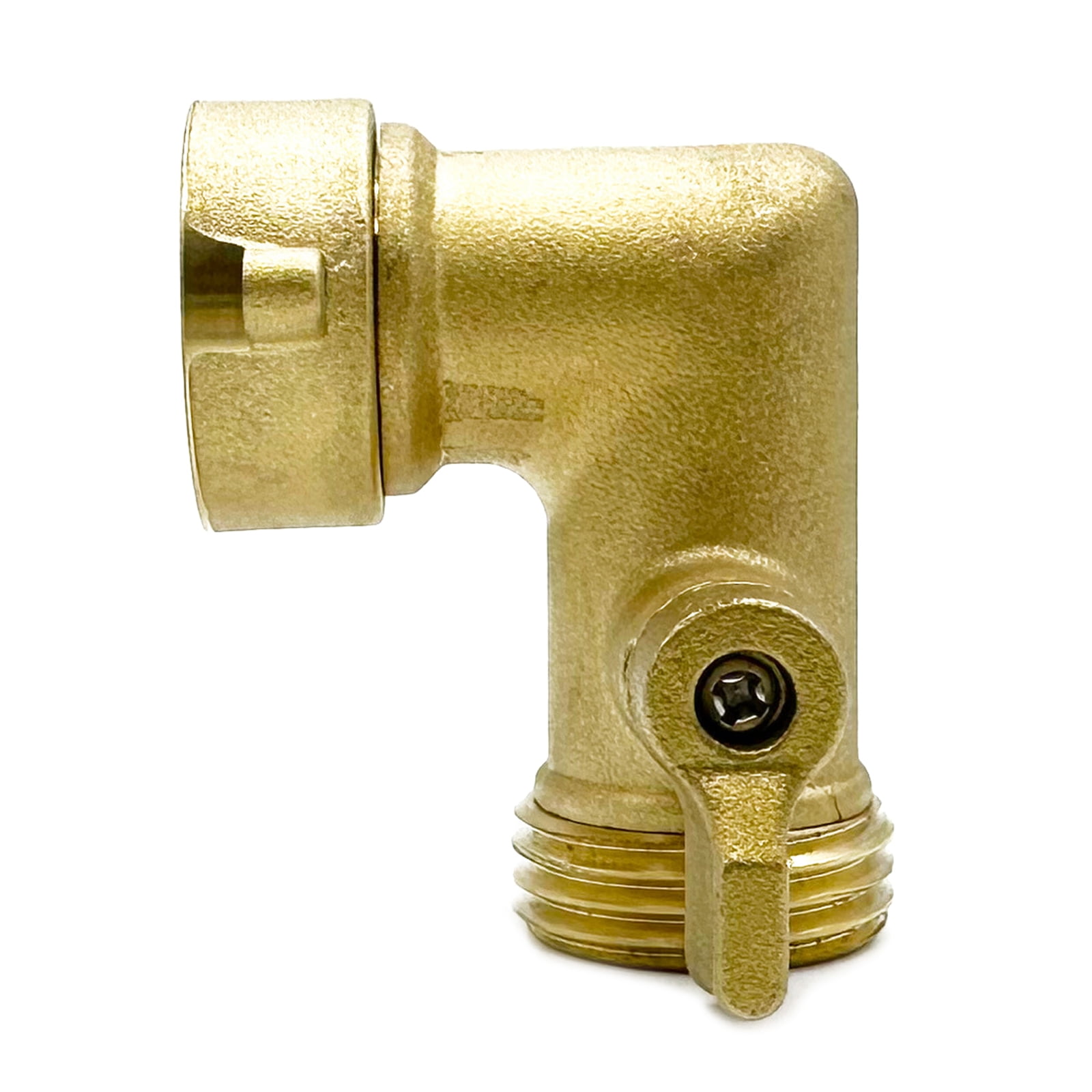 2 in 1 Angled Tap Connector 3/4 Rotating Brass Hose Adapter Convenient ...