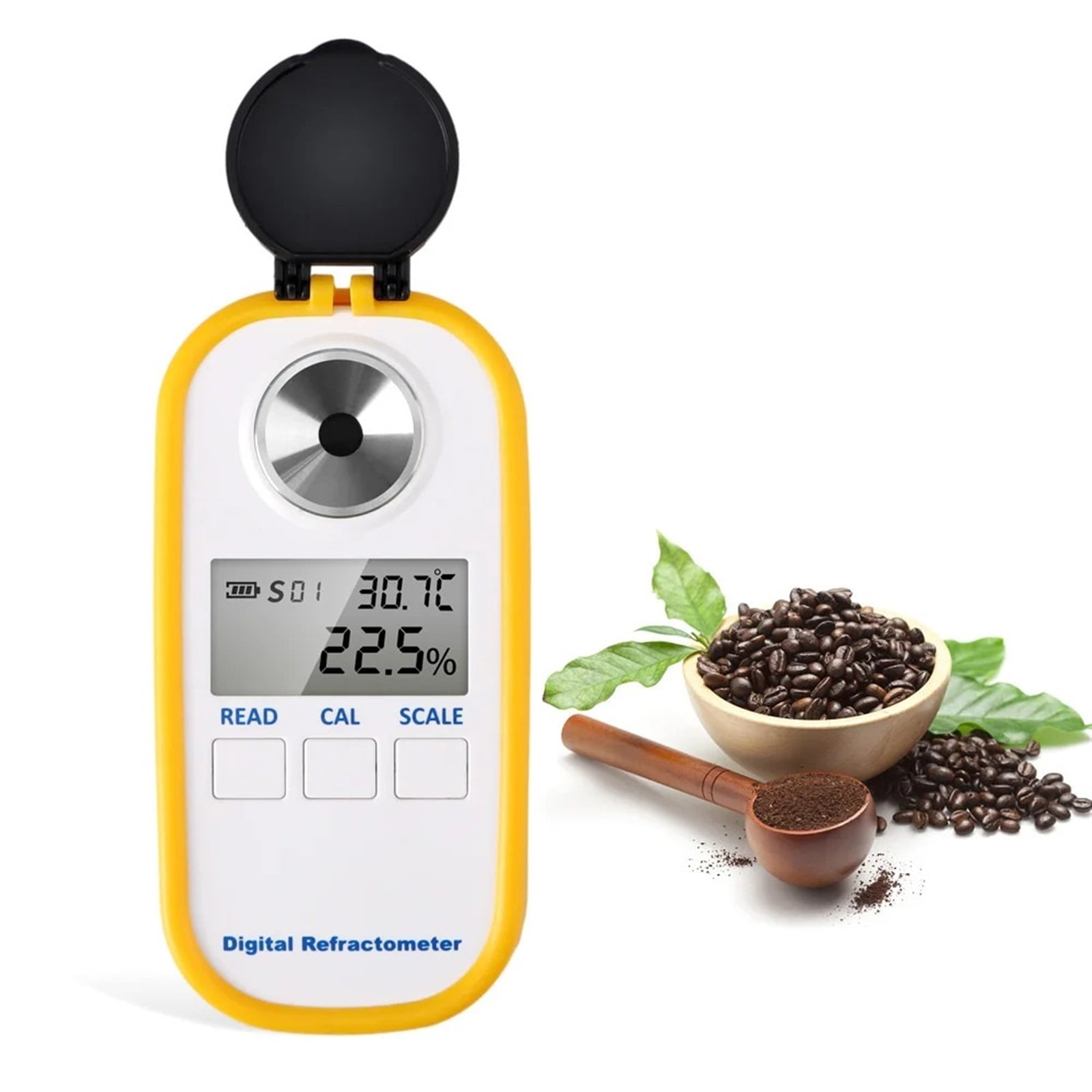 2-in-1 Auto Refractometer For Coffee Hydrometer Brix TDS Concentration ...