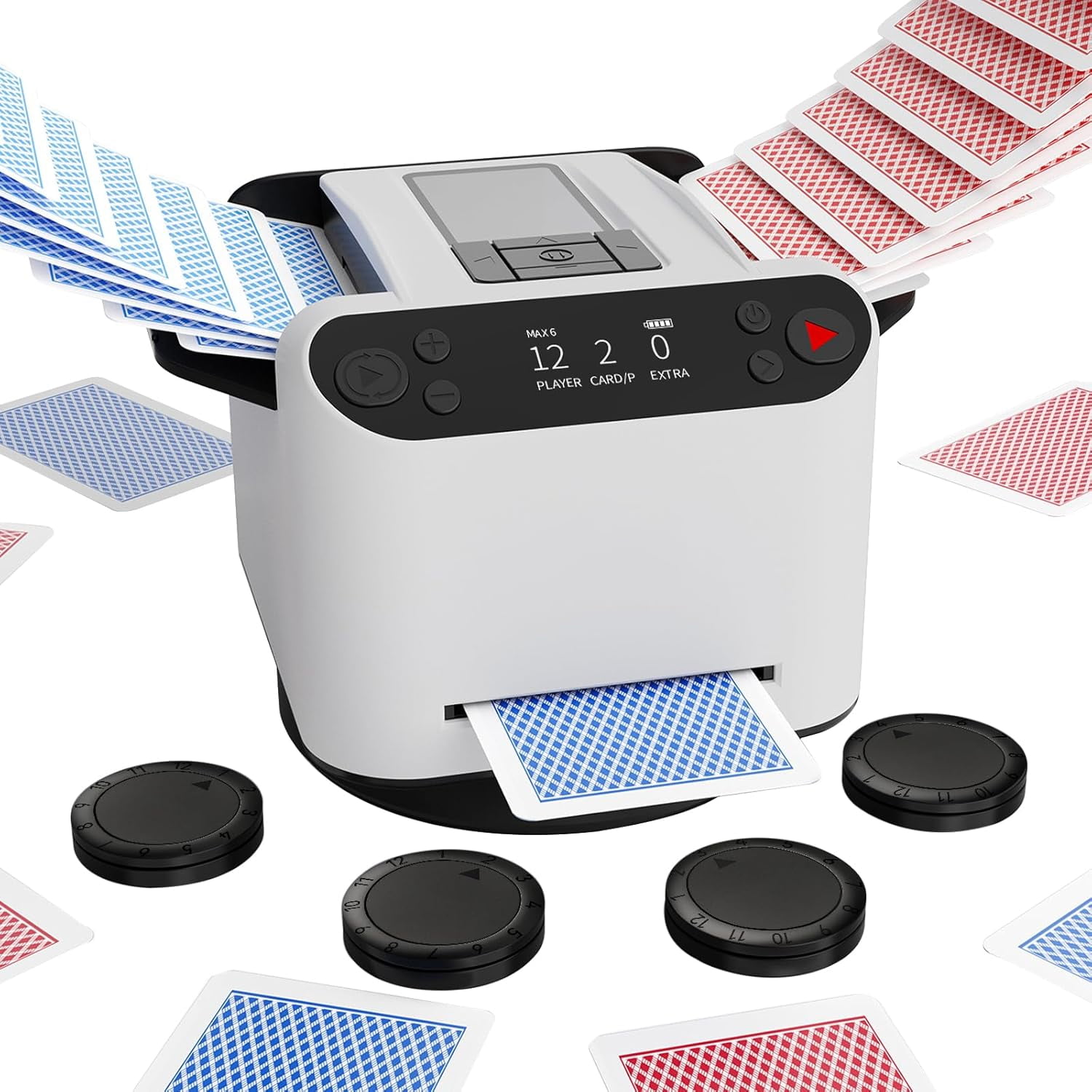 Ht Viik, Automatic Card Shuffler and Dealer, 1-2 Decks, 12 Players ...