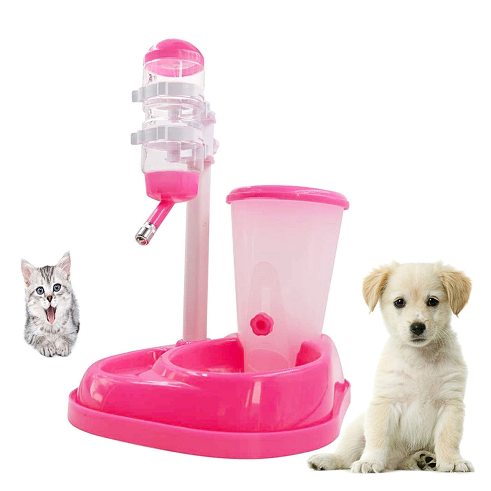 2 in 1 Automatic Pet Feeder big capacity pet Drinking Fountain Stand ...