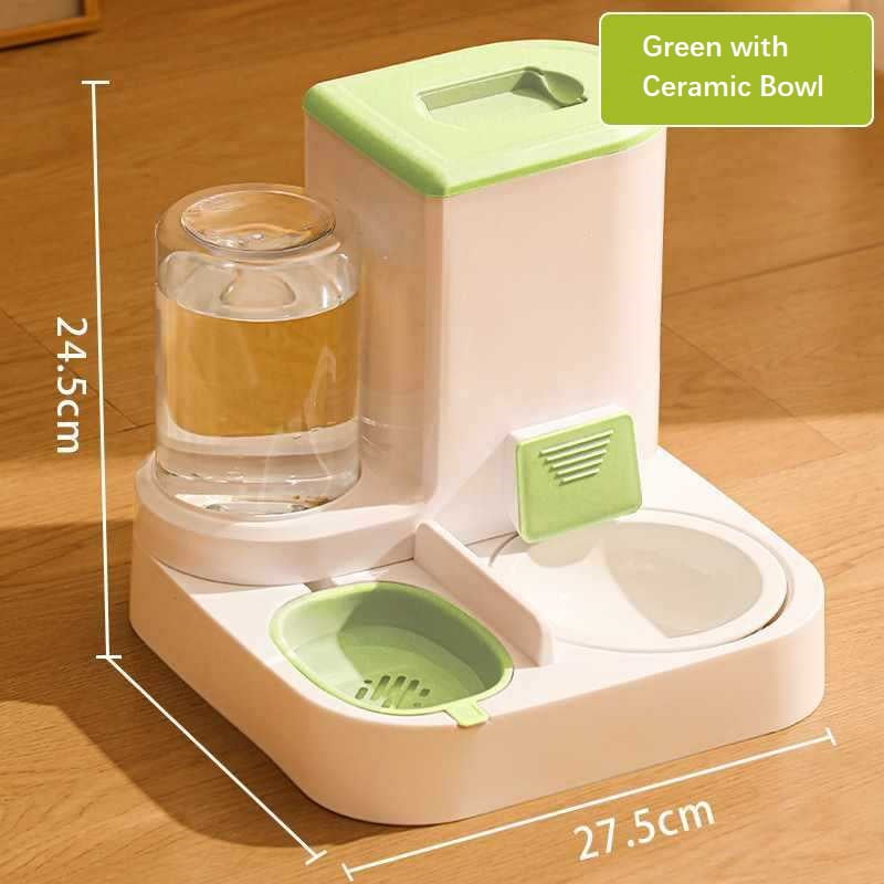 2 in 1 Automatic pet Feeder and Water Dispender for Cats and Dogs 3 ...