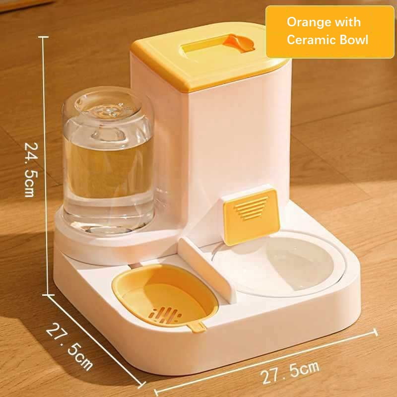 2 in 1 Automatic pet Feeder and Water Dispender for Cats and Dogs 3 ...