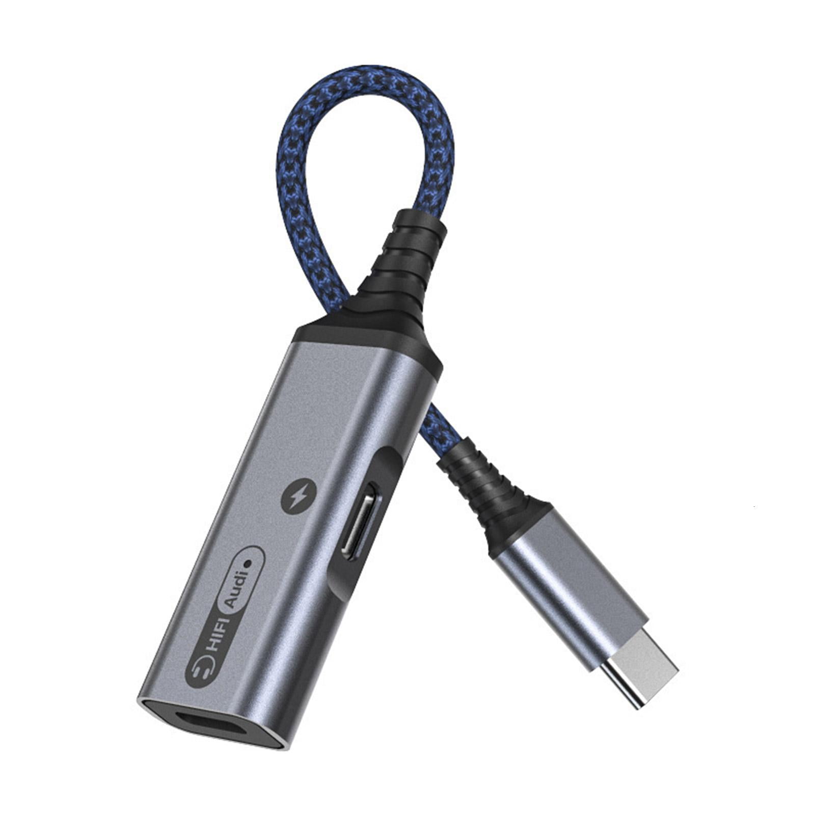2 in 1 Aux Audio Cable with Type C PD 60w Charging Adapter USB C to 3 ...