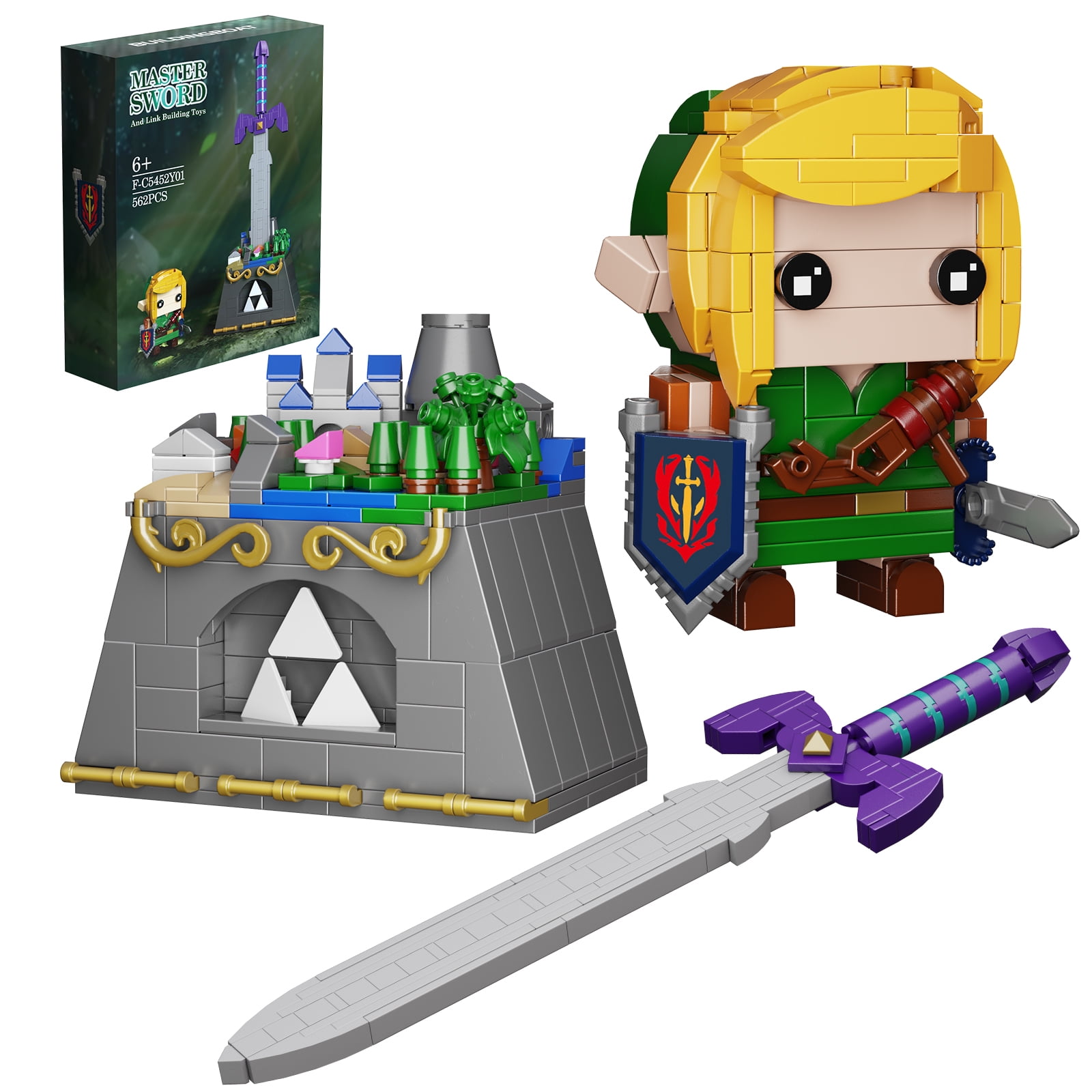 2 in 1 BOTW Building Block Kit Link Action Figure and Master Sword with ...