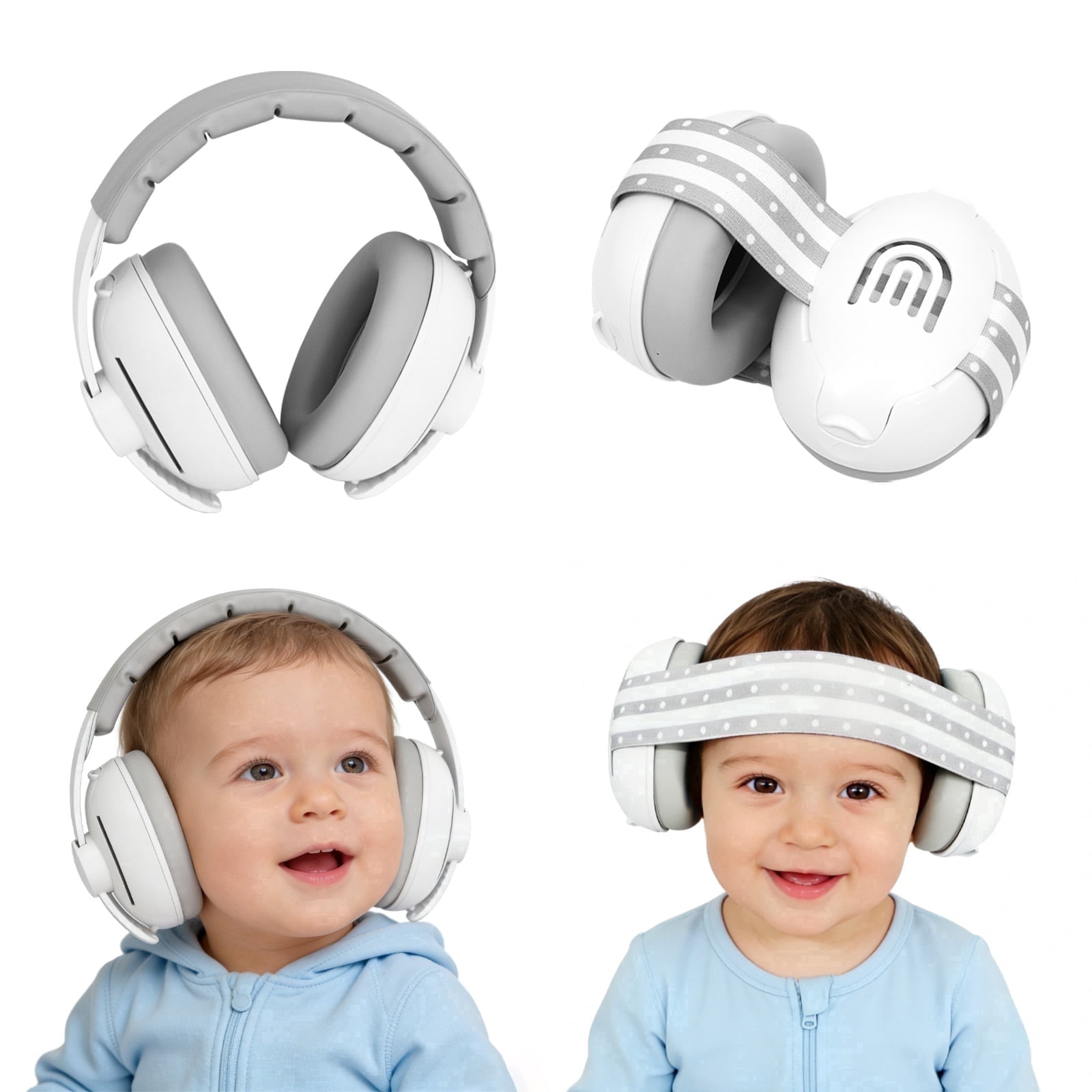 2-in-1 Baby Ear Muffs, 25dB Noise Cancelling Headphones 0-36 Months ...