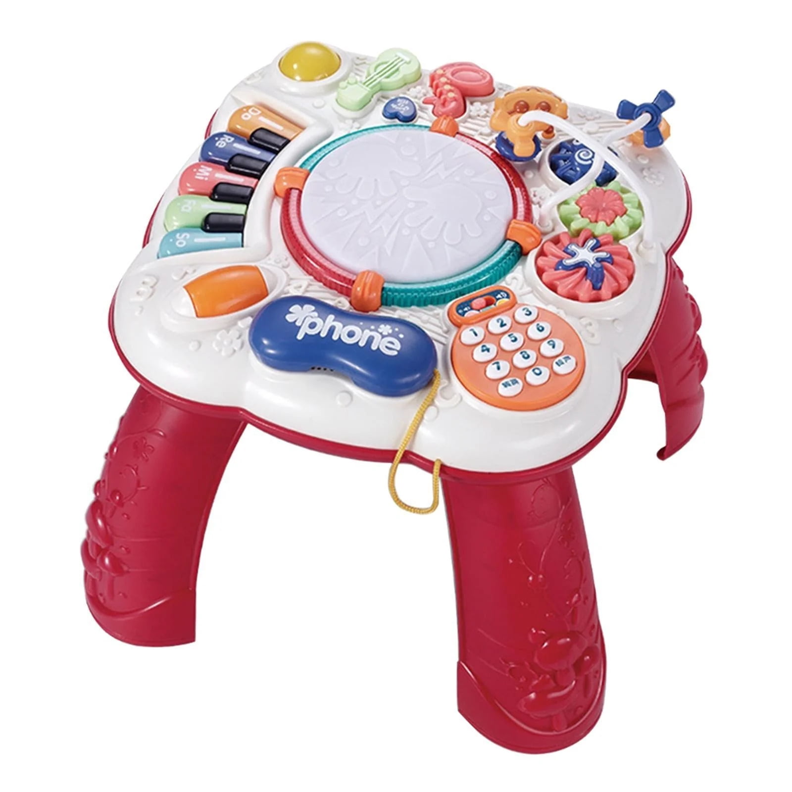 2-in-1 Baby Musical Learning and Building Activity Table for Toddlers 6 ...