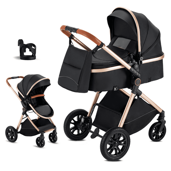 2 in 1 Baby Stroller, Convertible Bassinet Pushchair for Infants and ...