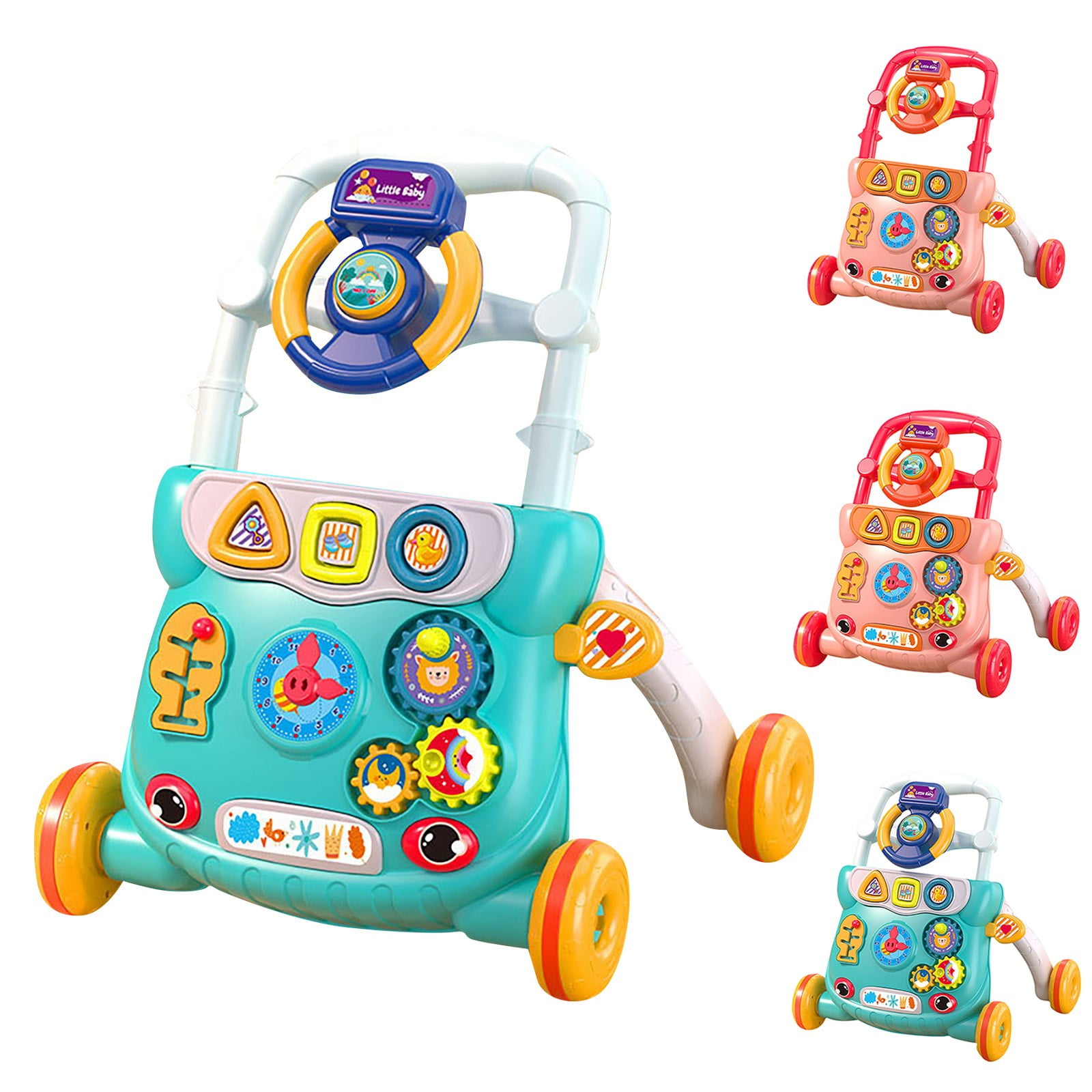 2 in 1 Baby Walker with Basic Montessori Game Play Table,Sit to Stand ...