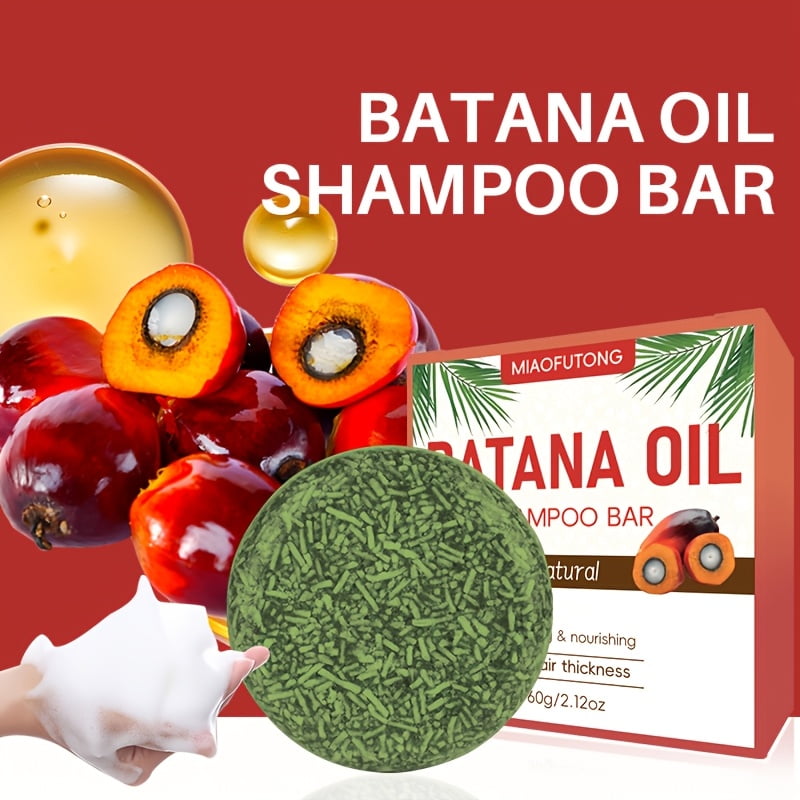 2-in-1 Batana Essential Oil Palm Oil Shampoo Soap, Wash Clean And ...