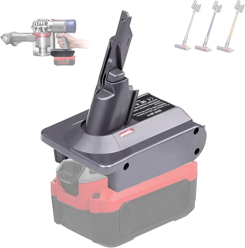 2-in-1 Battery Adapter for Dy-son V7+V8 Vacuum Cleaner, Vacuum Adapter ...