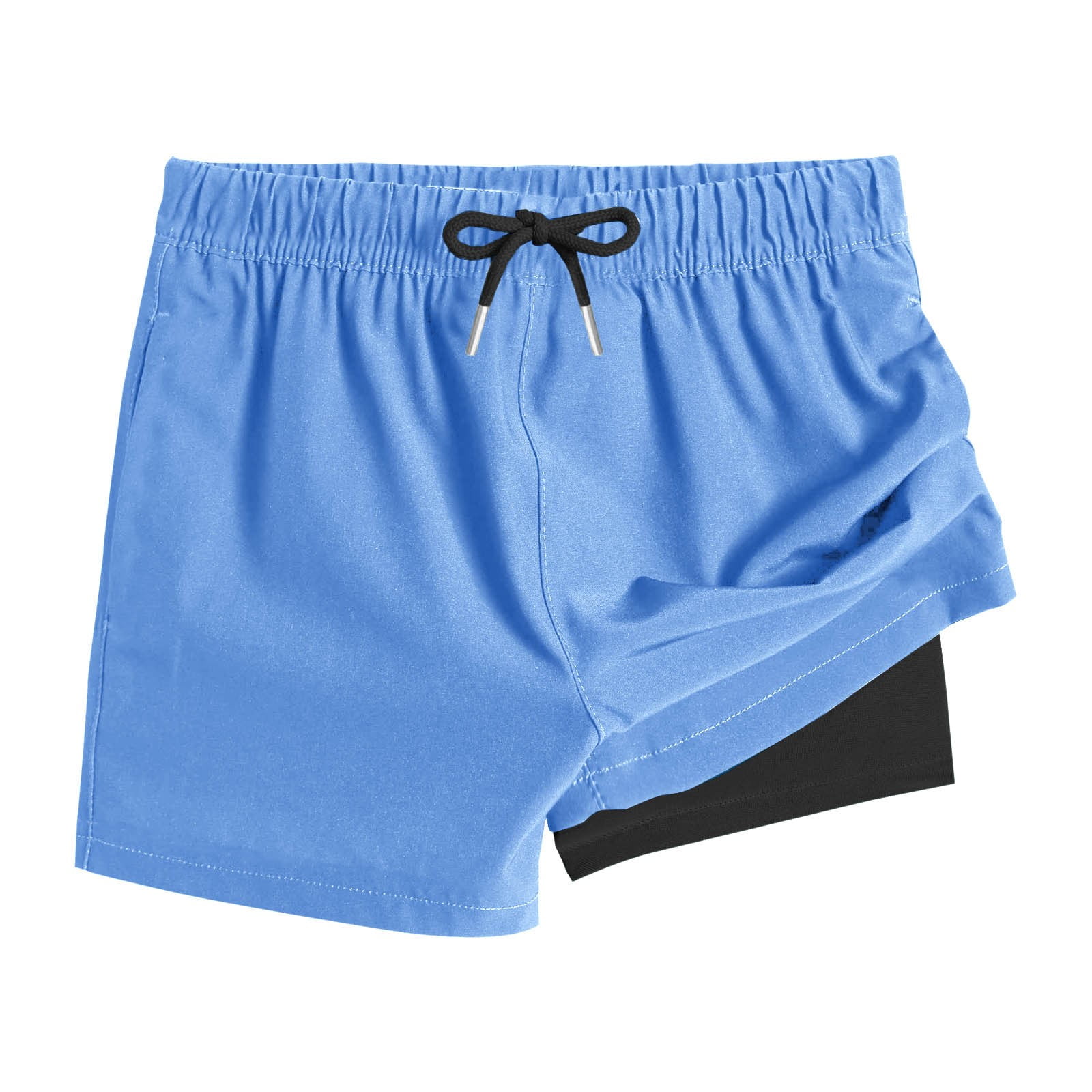 2 in 1 Boys Swim Trunks with Compression Liner Quick Dry Swim Shorts ...