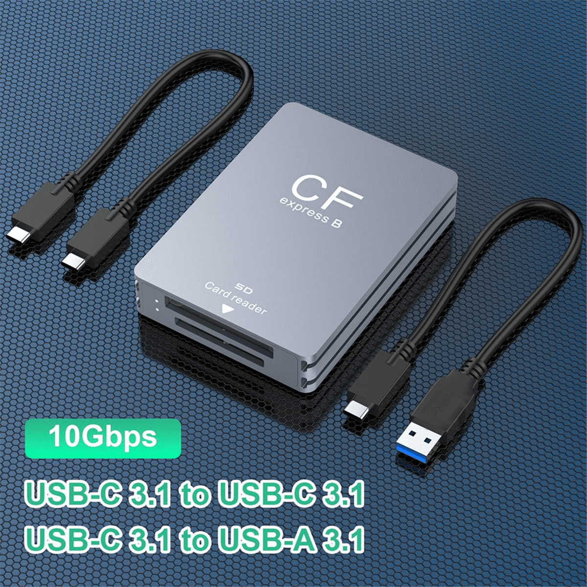 2 in 1 CFexpress Type B SD Card Reader CFexpress Reader USB 3.2 10Gbps ...