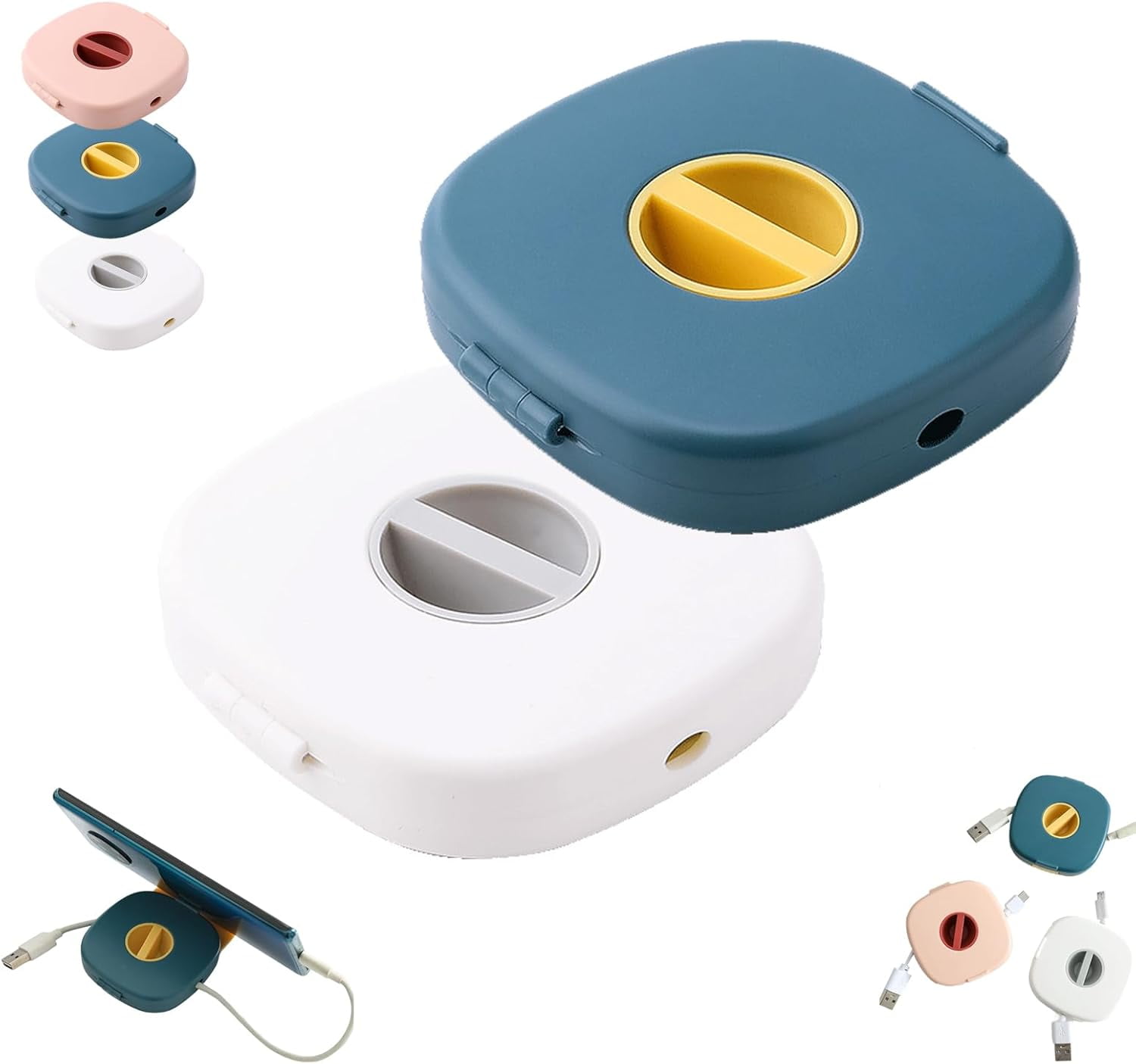2 in 1 Cable Winder Organizer with Phone Stand, Cord Manager for ...