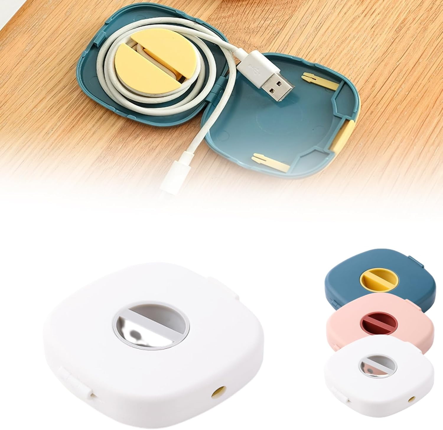 2 in 1 Cable Winder with Phone Stand, Durable Cable Organizer and ...